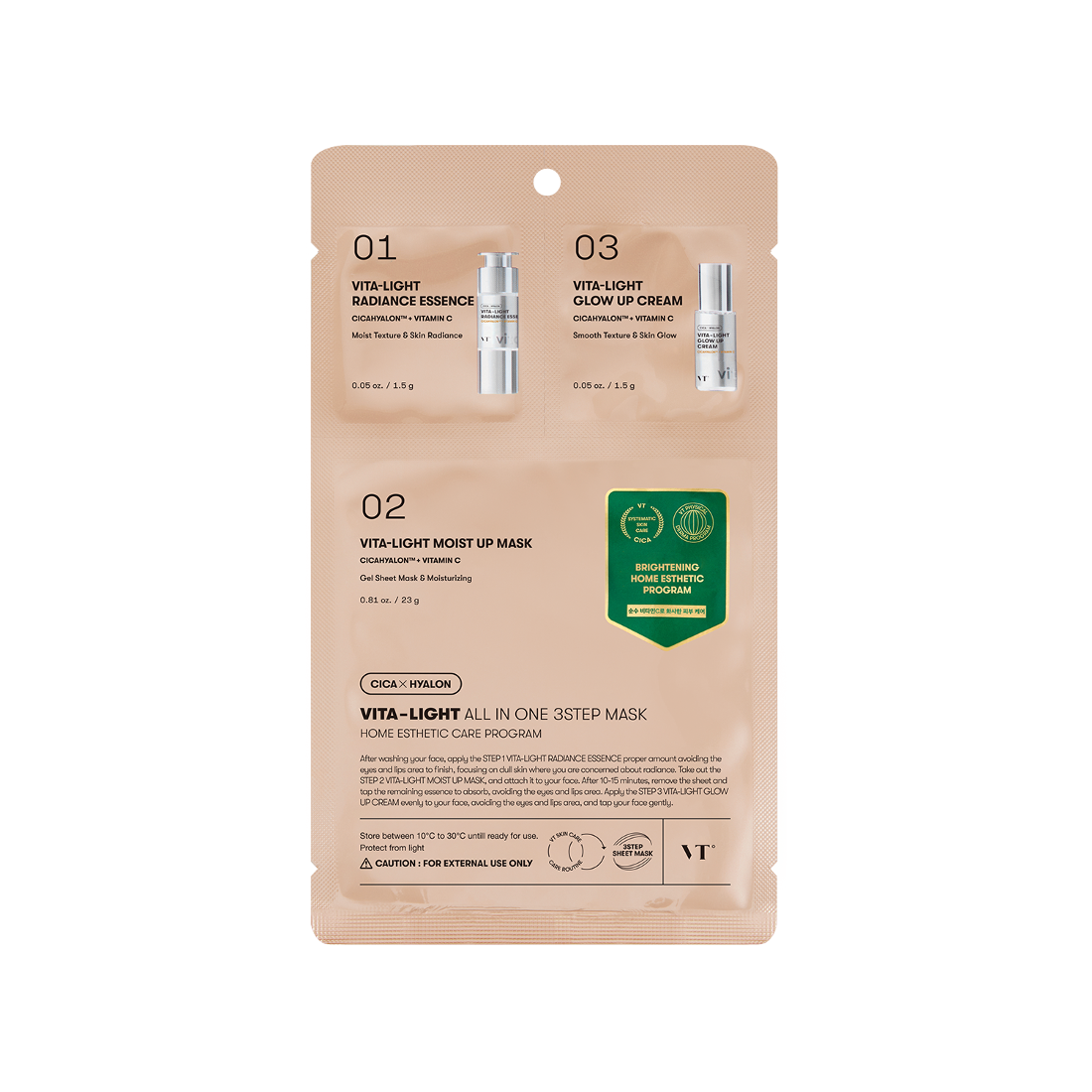 VT Cosmetics Vita-Light All In One 3 Step Mask | Skincare Coreana ...